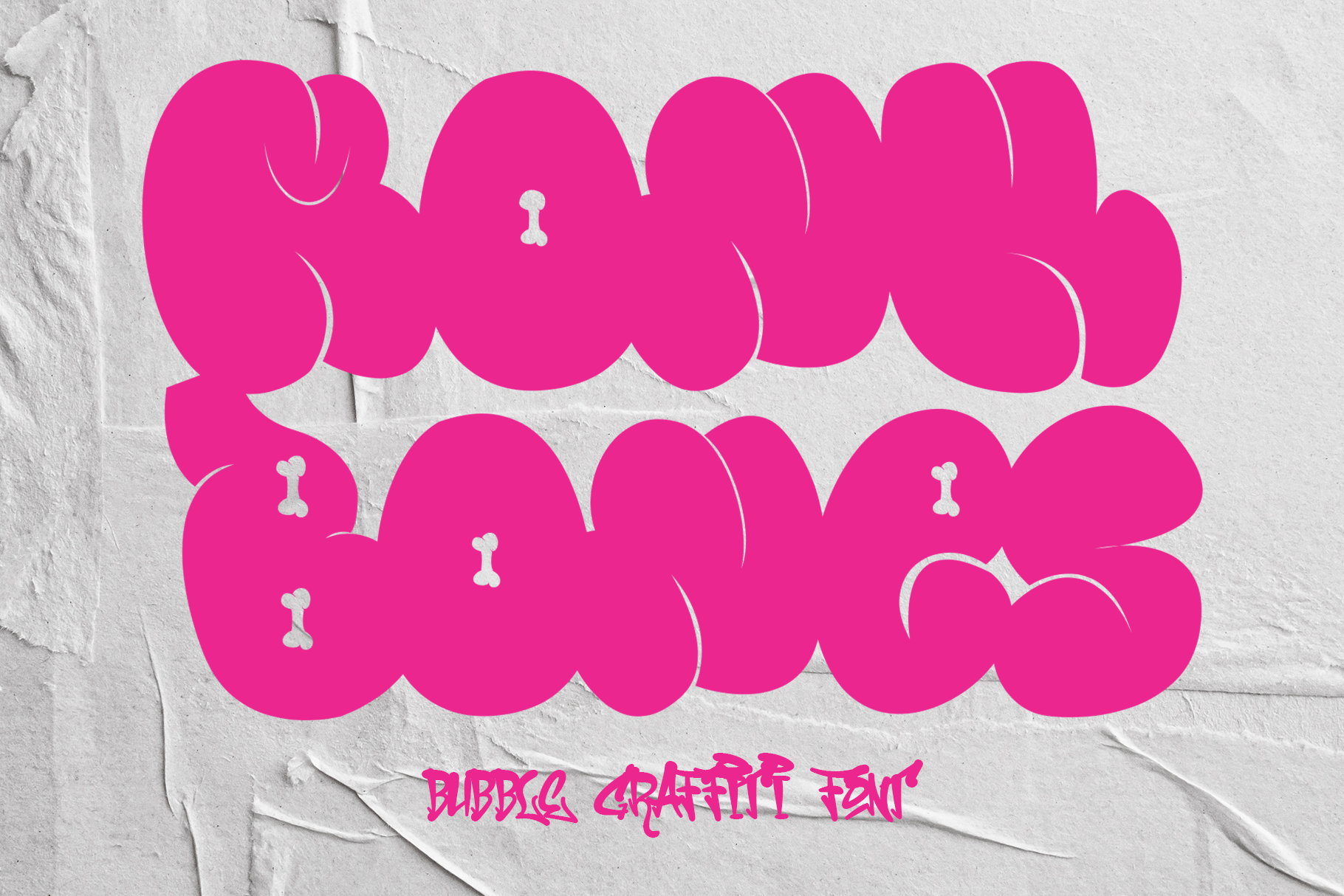 Monk Bones - Bubble Graffiti Font, Fonts | GraphicRiver
